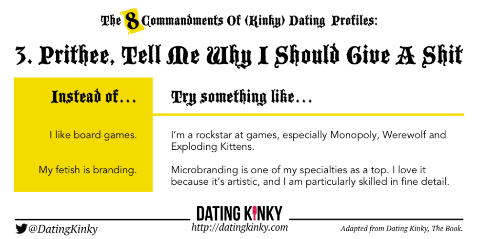 Prithee tell me… – Dating Kinky